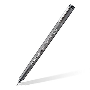 STAEDTLER Pigment Liner Fineliner Pens with Assorted Line Width - Black (Set of 8)