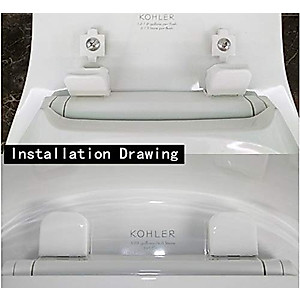 Toilet Seat Hinge Kit for Elongated Toilet Seat Suitable for Kohler 1150464-0