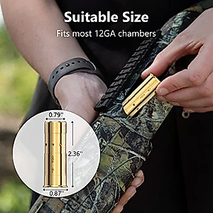 MidTen Bore Sight 12 Gauge Laser Red Dot Boresighter with Three of Batteries