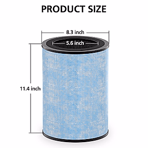 F300 Filter Compatible with Instant AP300 Air Purifi-er, 4-Stage Filtration with H13 Grade True HEPA Filter and Activated Carbon Filter, Compare to F300 Filter, 2 Pack