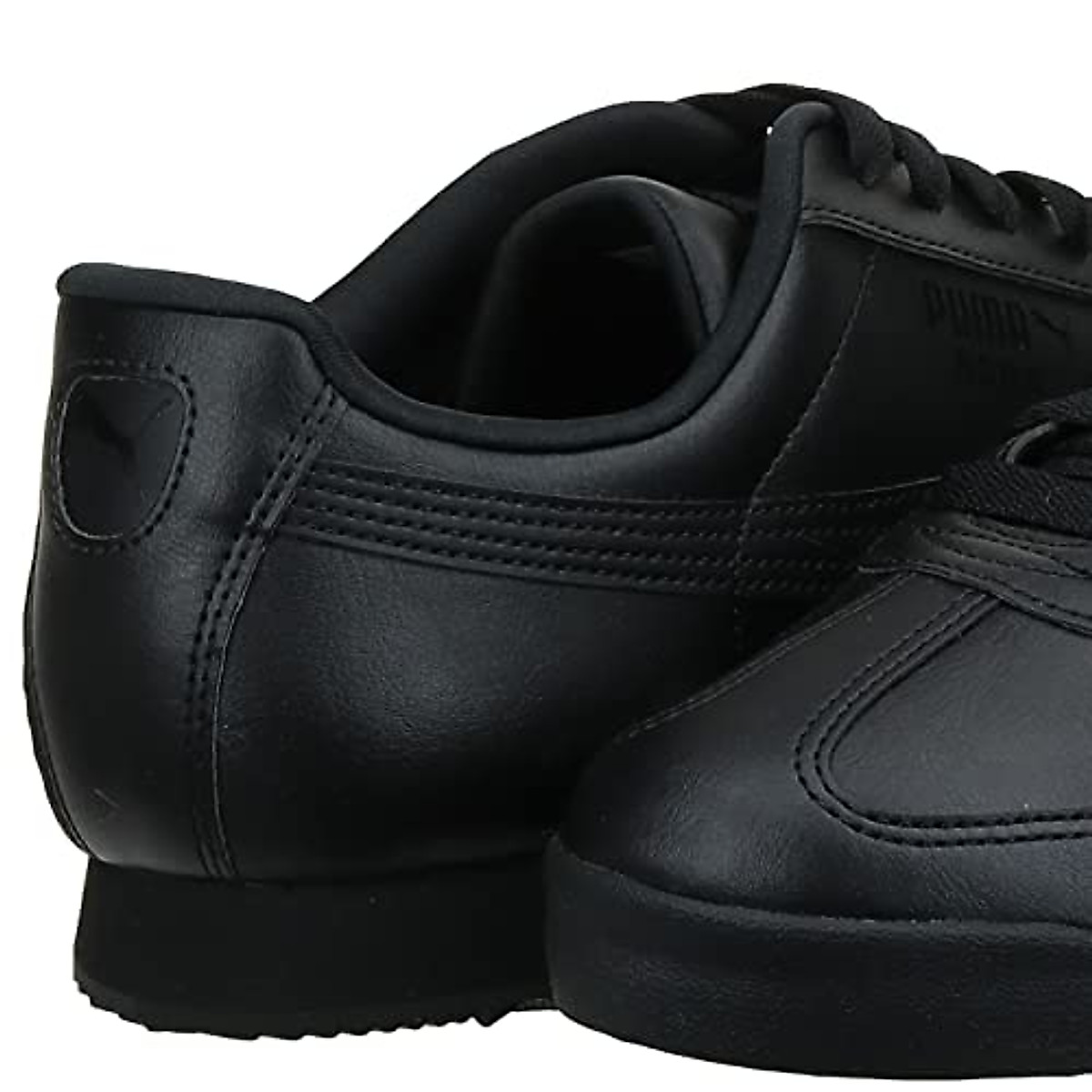 PUMA Mens Roma Sneaker, Basic black-black, 9.5