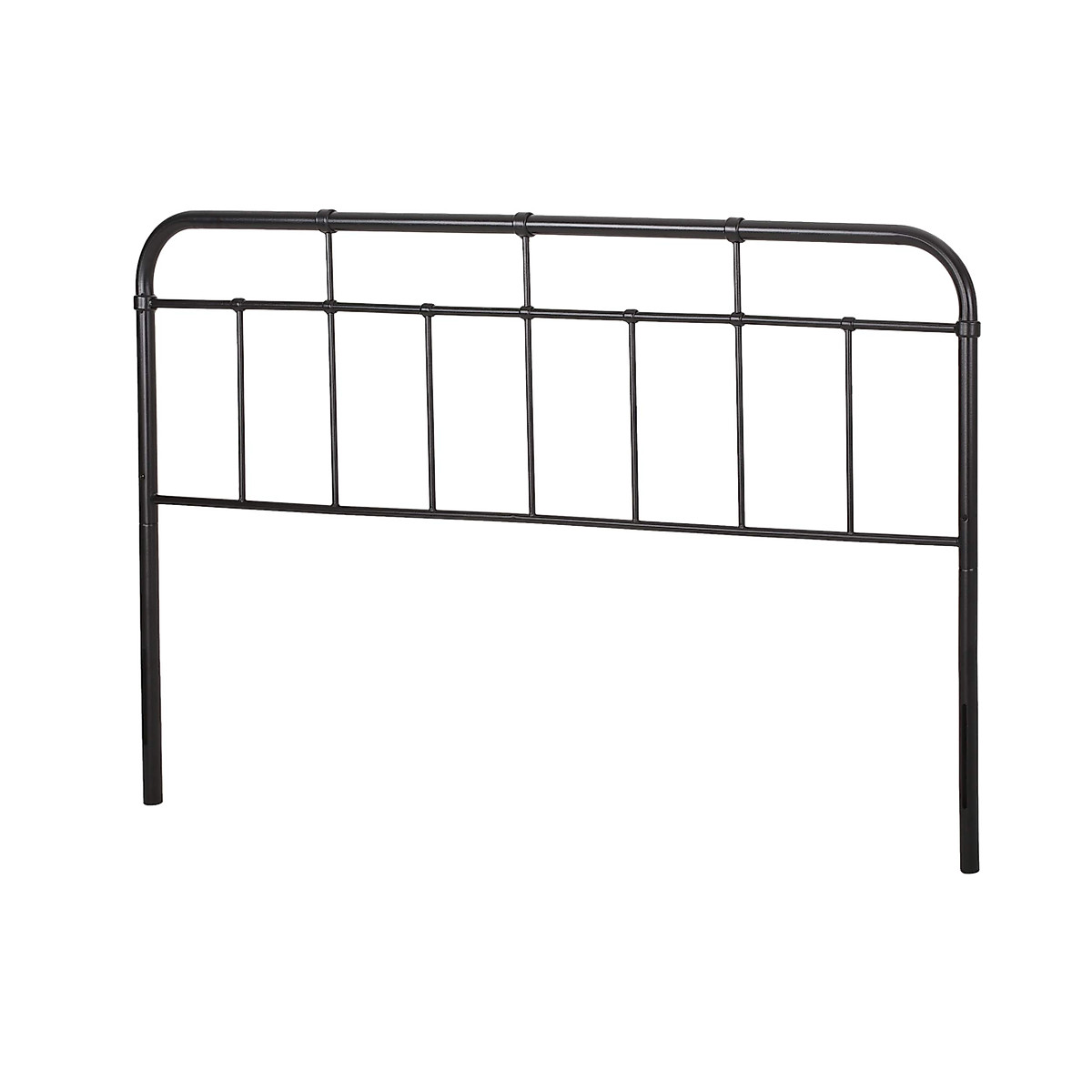 GDF Studio Industrial Iron King Headboard, Flat Black