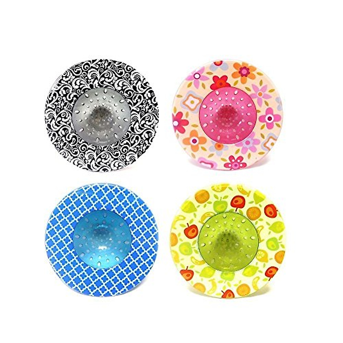 2 Pack- Decorative Design Sink Strainers- Random Colors Delivered- Durable Plastic Prevents Clogged Drains Will Never Rust Fits Most Kitchen Sinks