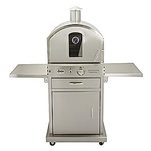 Summerset 'The Oven' Outdoor Freestanding Large Capacity Gas Oven with Pizza Stone, Smoker Box and Mobile Cart, 304 Stainless Steel Construction, Natural Gas