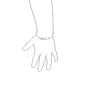 Thin Danity Identification ID Bracelet Figaro Personalized Name Plated Wrist 7 Inch For Women Teens .925 Sterling Silver Custom Engraved