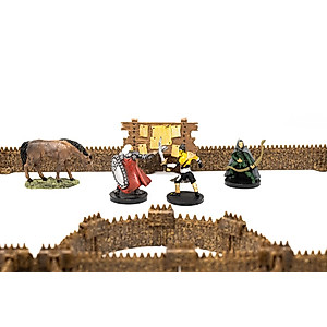 Palisades Fences Kit - Mini Dungeon Castle Cavern Terrain for RPGs, Dungeons & Dragons (DND), Pathfinder, War Gaming, and More! by DCD (34+pcs, 7ft 8in)