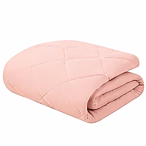 EXQ Home Toddler Comforter Baby Quilt Blanket Soft Lightweight,39X47 Inches Polyester Toddler Nursing Blanket for Infant and Newborn, Ultra Soft for Crib Bed,Stroller,Travel,Outdoor(Pink)