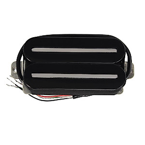 FLEOR High Output Bridge Pickup Hot Dual Rail Humbucker Pickups Ceramic Electric Guitar Pickup Humbucker, Black