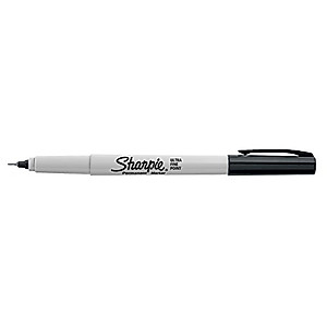 Sharpie Permanent Markers, Ultra-Fine Point, Black, 24-Count