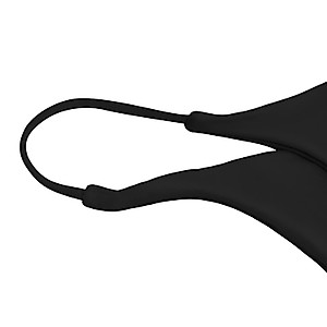 ETAOLINE Women's Thong Bikini Cheeky Bottom Solid G String Panties Black