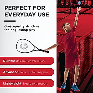 GAMMA Sports Tennis Ballhopper BallTube with Shoulder Strap, Holds 18 Balls, Red