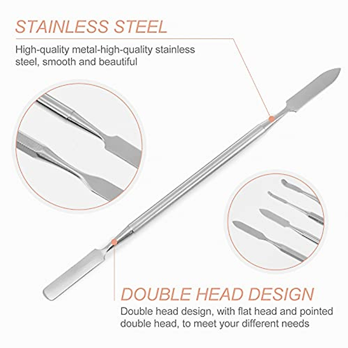EXCEART 4Pcs Stainless Steel Depotting Spatula Makeup Spatula Tool Make Up Accessories for Makeup Cosmetics Mixing
