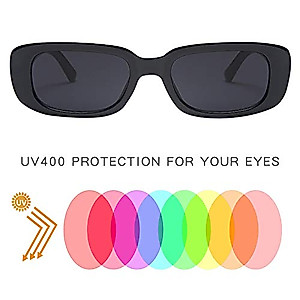 YQVIE 12 Pack Rectangle Sunglasses Bulk for Women Men Colorful Glasses for Bachelorette Party (12Mix)