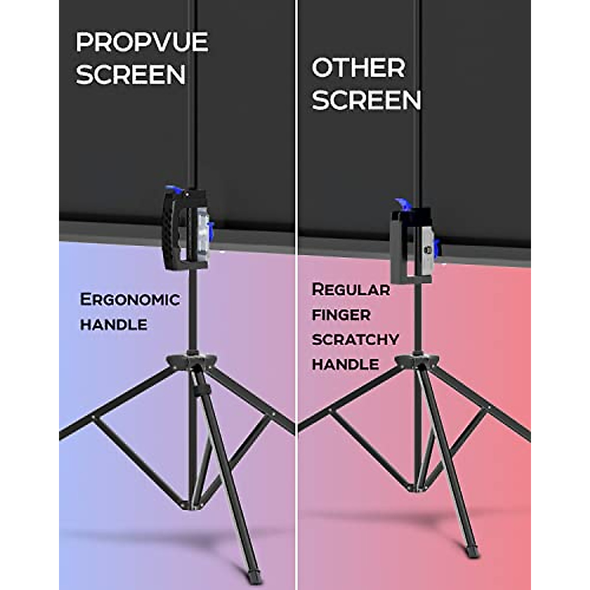 Projector Screen with Stand 84 inch - Indoor and Outdoor Projection Screen for Movie or Office Presentation - 16:9 HD Premium Wrinkle-Free Tripod Screen for Projector with Carry Bag and Tight Straps