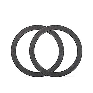KONE Strainer Gasket Seal Ring, 2 Pack Rubber Gray Washer Fits for 3-1/2 Inch Kitchen Sink Drain No Need Plumber Putty…