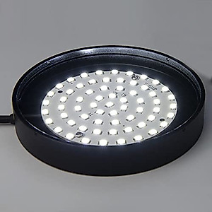 ZTBH Microscope Accessories Kit 50-75mm Stereo Microscope Bottom Light Lamp, Round Light Source, LED Backlight Illuminator AC90V-240V Microscope Slides (Magnification : 70mm)