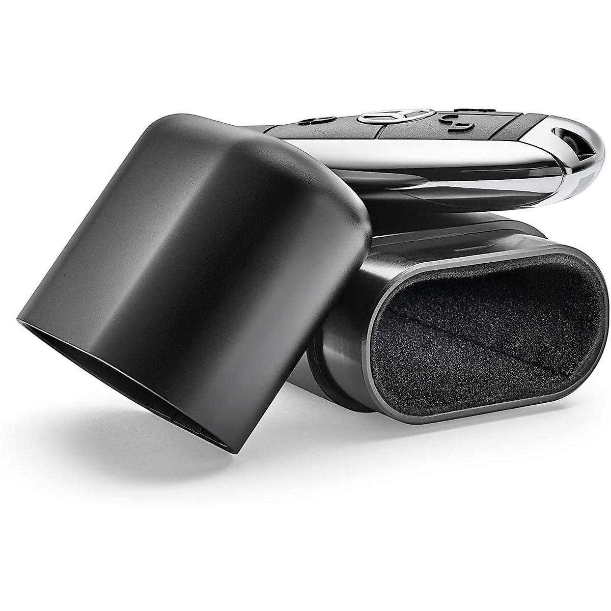 VONETTI Alpha Shield Bello - Premium RFID Signal Blocker Box - Smart Car Key Faraday Signal Protector, Keyless Go RFID Blocking Case, Crypto Wallet Safe Box, Signal Blocker Faraday Tin (Black)