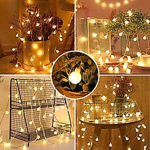 ITICdecor Globe String Lights Battery Operated 30 LED Battery Christmas Lights Globe Starry Fairy Lights for Outdoor,Indoor,Bedroom,Garden,Christmas Tree,Camping, Wedding,Party (warmwhite)