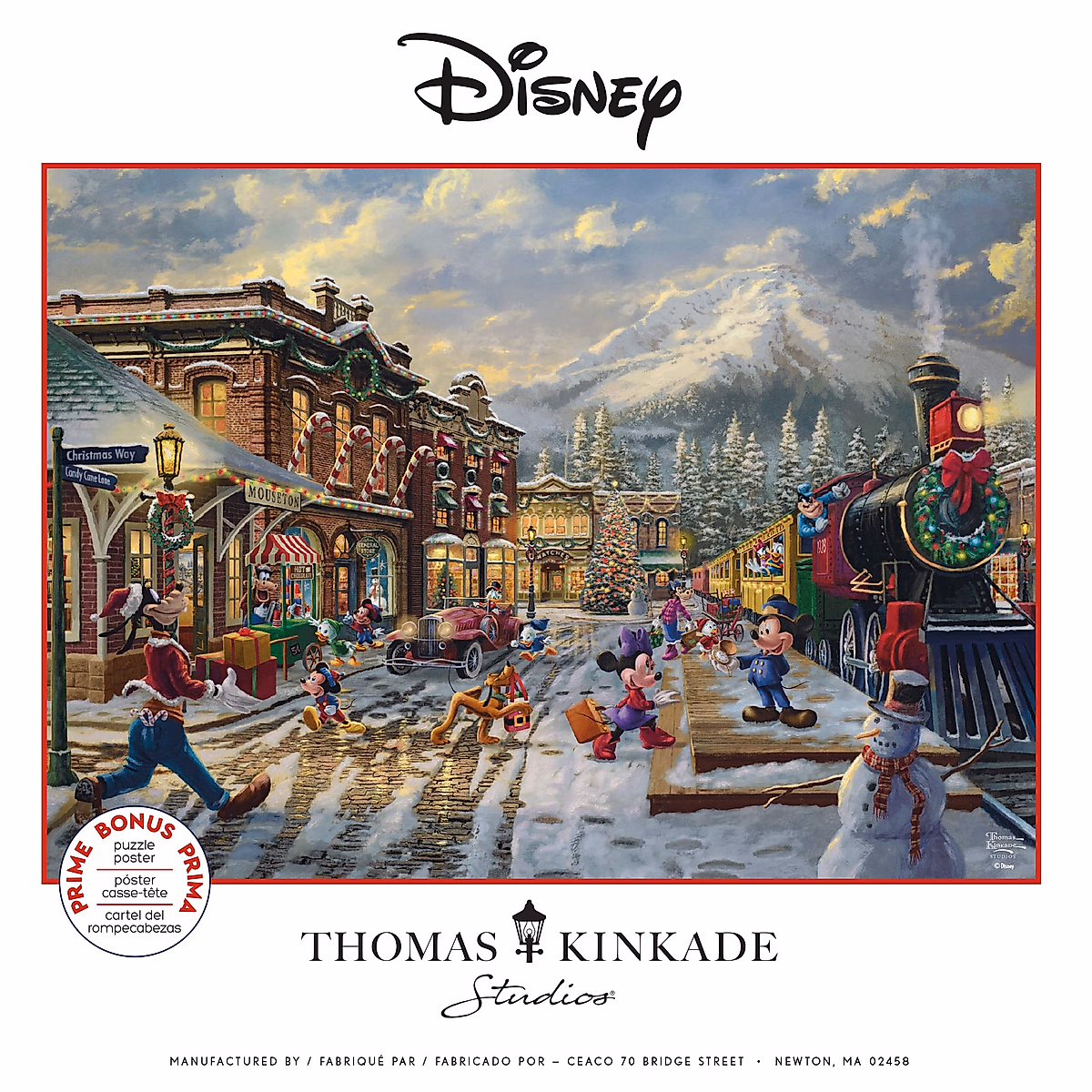 Ceaco - Thomas Kinkade - Disney - Holiday - Candy Cane Express - 1000 Piece Jigsaw Puzzle