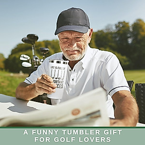 Golf Gifts for Men - Golf Christmas Gifts - Golf Gifts for Men Unique - Golf Gifts for Dad, Dad Golf Gifts - Funny Golf Gifts for Men Him, Dad Uncle, Husband Boyfriend, Golf Lovers - 20 Oz Tumbler