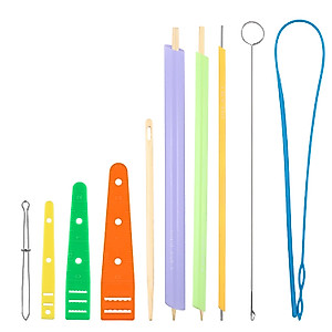 Quick Turn Fabric Set, Versatile Fabric Tube Turners for Sewing Drawstring Threader Tool Fabric Turning Tube Assorted Sizes Fast Turn Sewing Tool for Crafts DIY Knitting Handmade