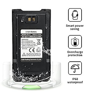 Baofeng UV-9R Waterproof Battery Support Type-C Charge BL-9 2800 mAh Li-ion 7.4V Replacement Two-Way Radio Battery for UV-9R Pro UV-9G GMRS-9R UV-9R Plus BF-T57 Walkie Talkies