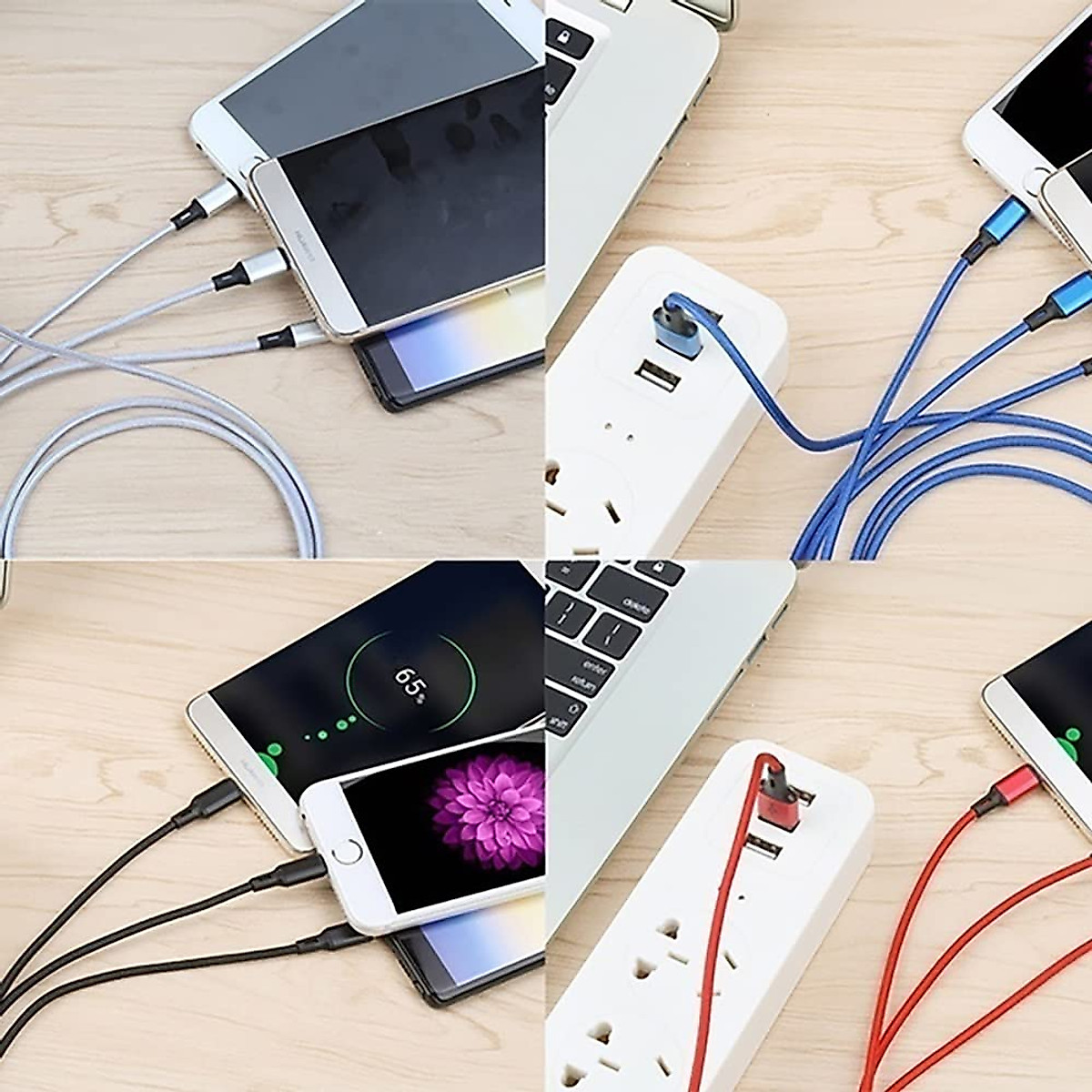 Pro USB 3in1 Multi Cable Compatible with Microsoft Surface Duo 2 Data Universal Extra Strength for Fast Quick Charging Speeds! (Silver)