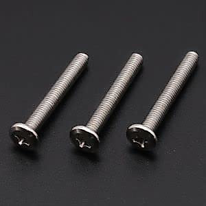 M6-1.0 x 40mm (25 Pack) Stainless Steel Flat Round Head Phillips Drive Machine Screws Furniture Screws Full Thread, Stainless Steel 304 (18-8)