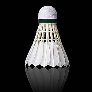 KEVENZ Goose Feather Badminton Shuttlecocks with Great Stability and Durability, High Speed Badminton Birdies,Pack of 12, White