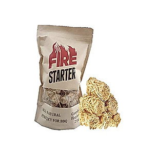 GTS Fire Starter for Charcoal and Firewood, Super Fast Lighting, Perfect for BBQ, Campfire and Fireplace, All Natural, Long 8-10min Burn, Waterproof and Sealed Pack, 25 pcs