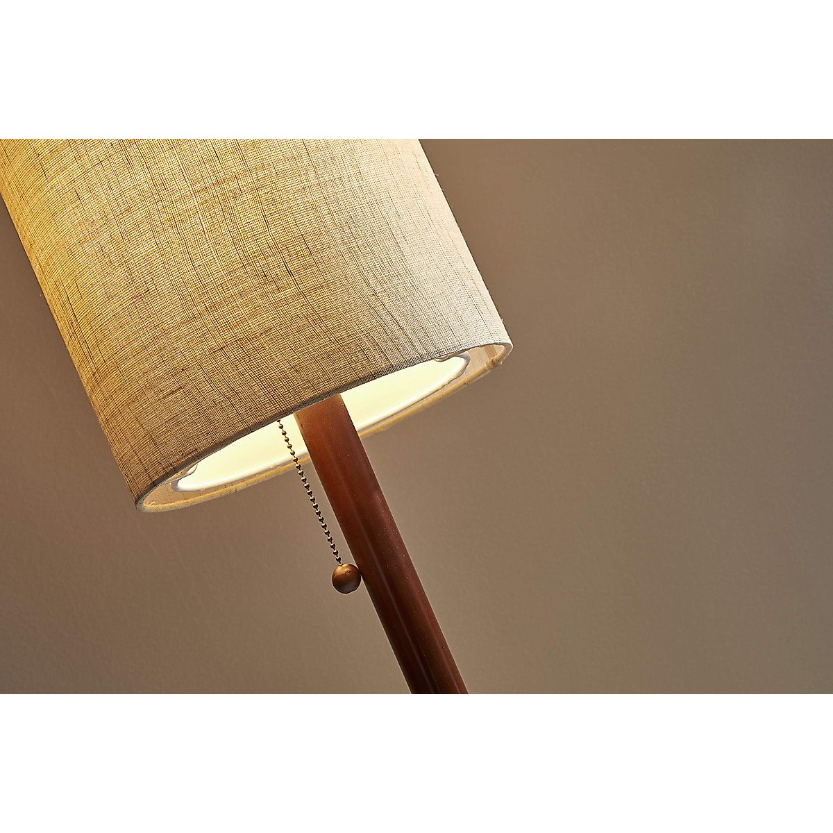 Adesso Home 3338-15 Transitional One Light Floor Lamp from Hamptons Collection in Bronze/Dark Finish, Brown and Beige
