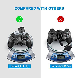 Finera Wired Gaming Controller for PS2 Console, Double Shock Vibration Video Game Controller Compatible with PS2, Joystick Gamepad with 1.8M Cable