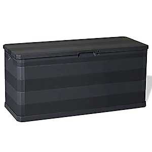 INLIFE 74 Gallon Garden Storage Box Outdoor Cushion Deck Patio Storage Chest Storing Pillow Tool Box Blanket Indoor Interior Container 46.1"x17.7"x22"