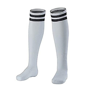 2 Pairs Soccer Shin Guards & 2 Pairs Soccer Socks for Adults and Teenagers, Protective Gear Soccer Equipment for Kids, Boys, Girls Over 12 Years Old