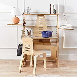 ECR4Kids Scoop Front Storage Bins, Multipurpose Organization, Navy, 10-Piece