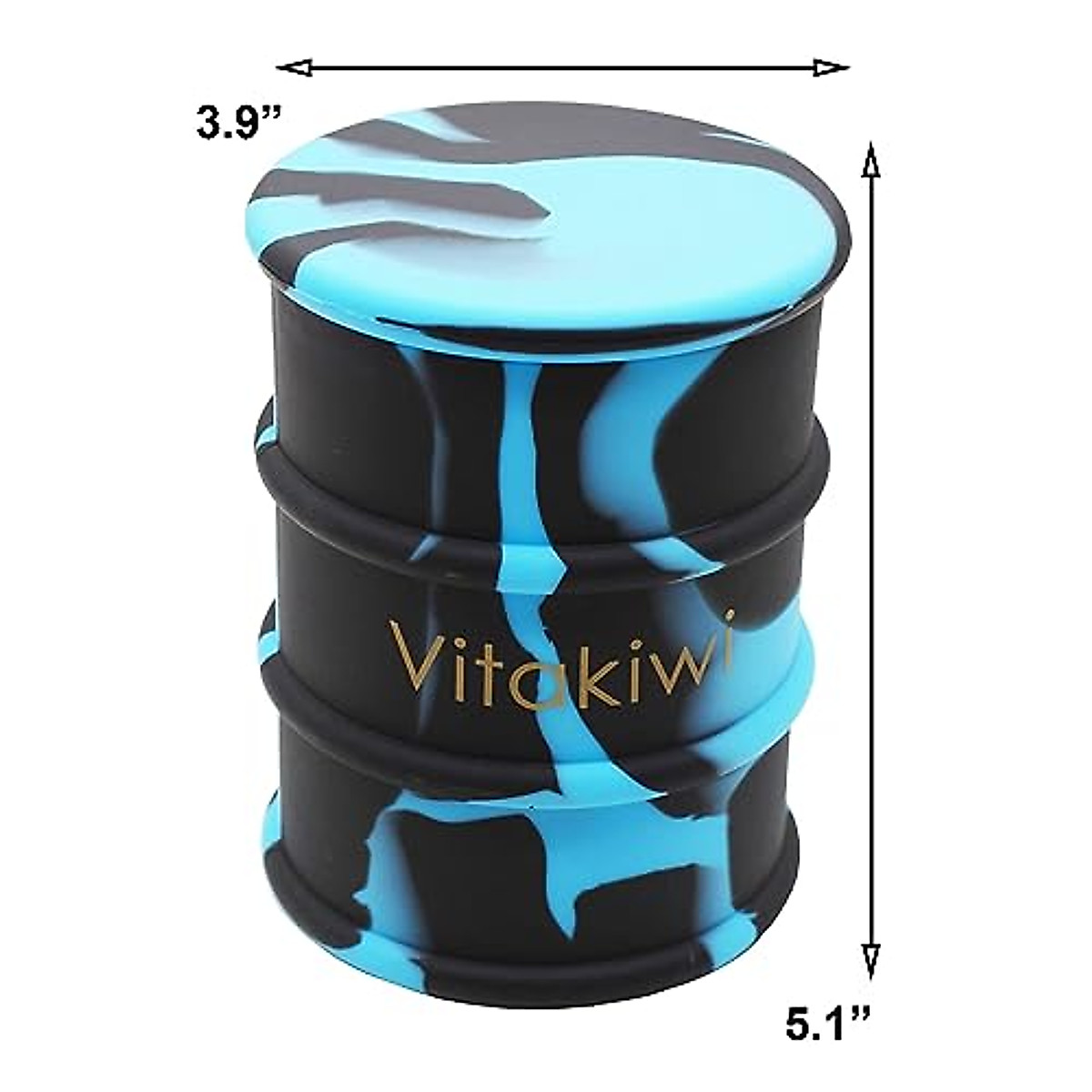vitakiwi 500ml Large Silicone Containers with Barrel Shape Non-stick Food Storage Jar (5)