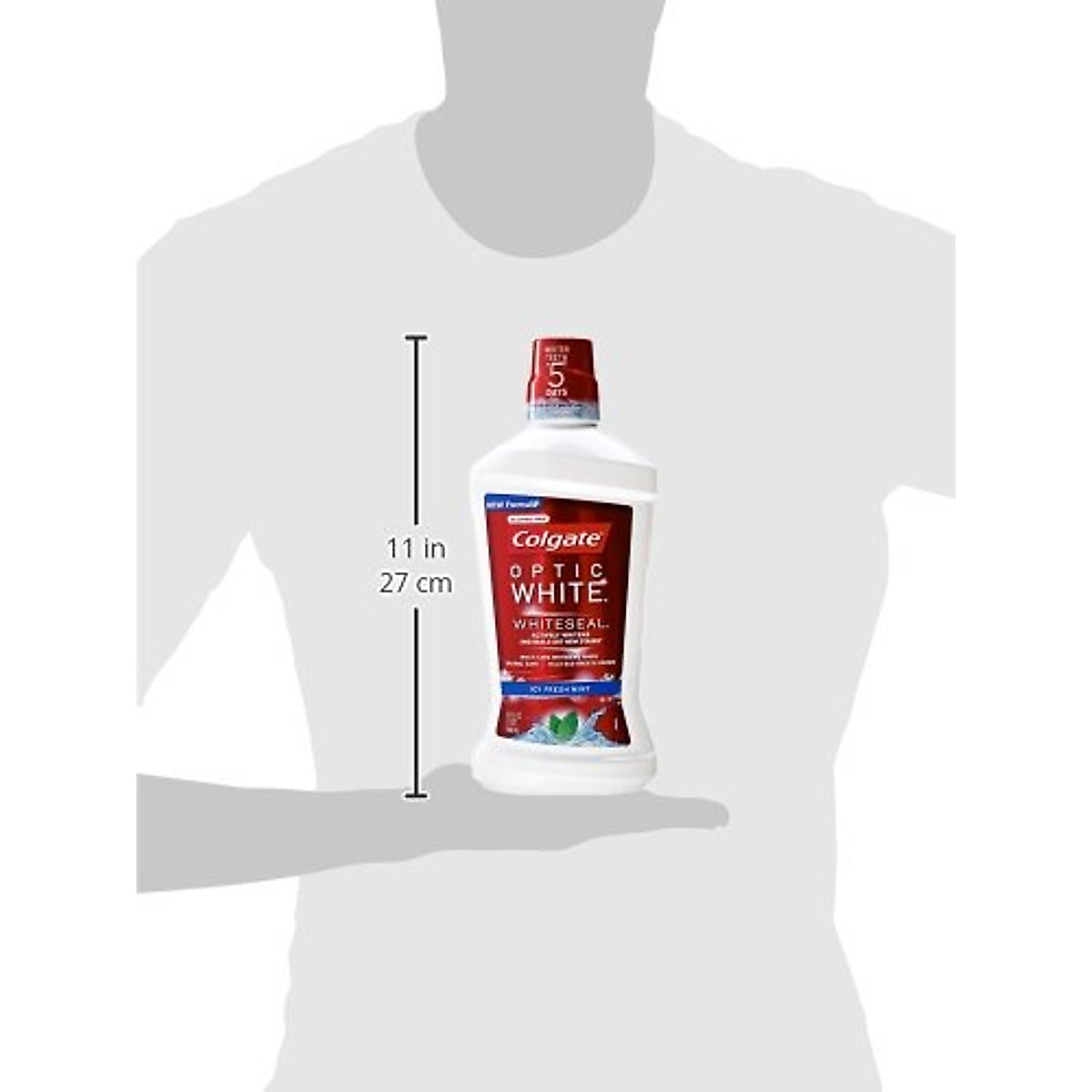 Colgate Optic White Whitening Mouthwash, Fresh Mint - 946mL, 32 fluid ounces