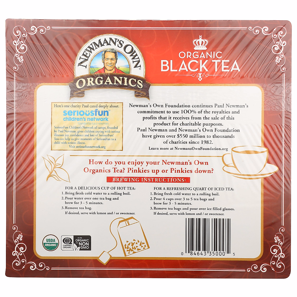 NEWMANS OWN ORGANICS Organic Royal Black Tea, 100 CT