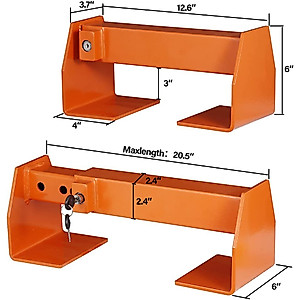 DorBuphan Shipping Container Locks, Heavy Duty Equipment Lock Cargo Door Lock Adjustable Max Length 20.5”, High Security Trailer Lock for Trucks and Containers