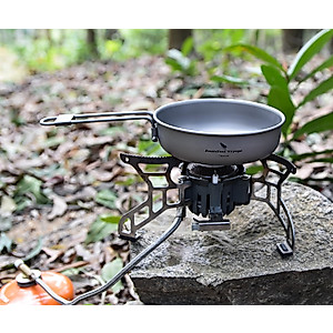 Boundless Voyage Ultra-light Titanium Frying Pan with Folding Handle Outdoor Camping Skillet Griddle Tableware Titanium Pan Ti15170B