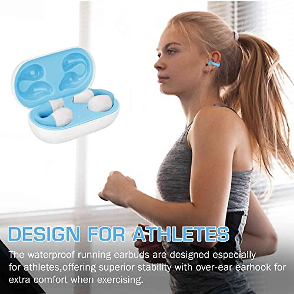 UrbanX UX3 True Wireless Earbuds Bluetooth Headphones Touch Control with Charging Case Stereo Earphones in-Ear Built-in Mic Headset Premium Deep Bass for Xiaomi Redmi Y1 (Note 5A) - Blue