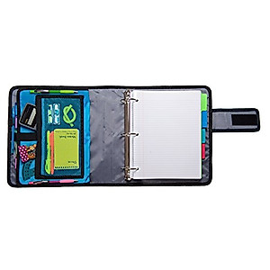 Case-it Open Tab Velcro Closure 2-Inch Binder with Tab File, Green Plaid, S-817-NEOGNPD