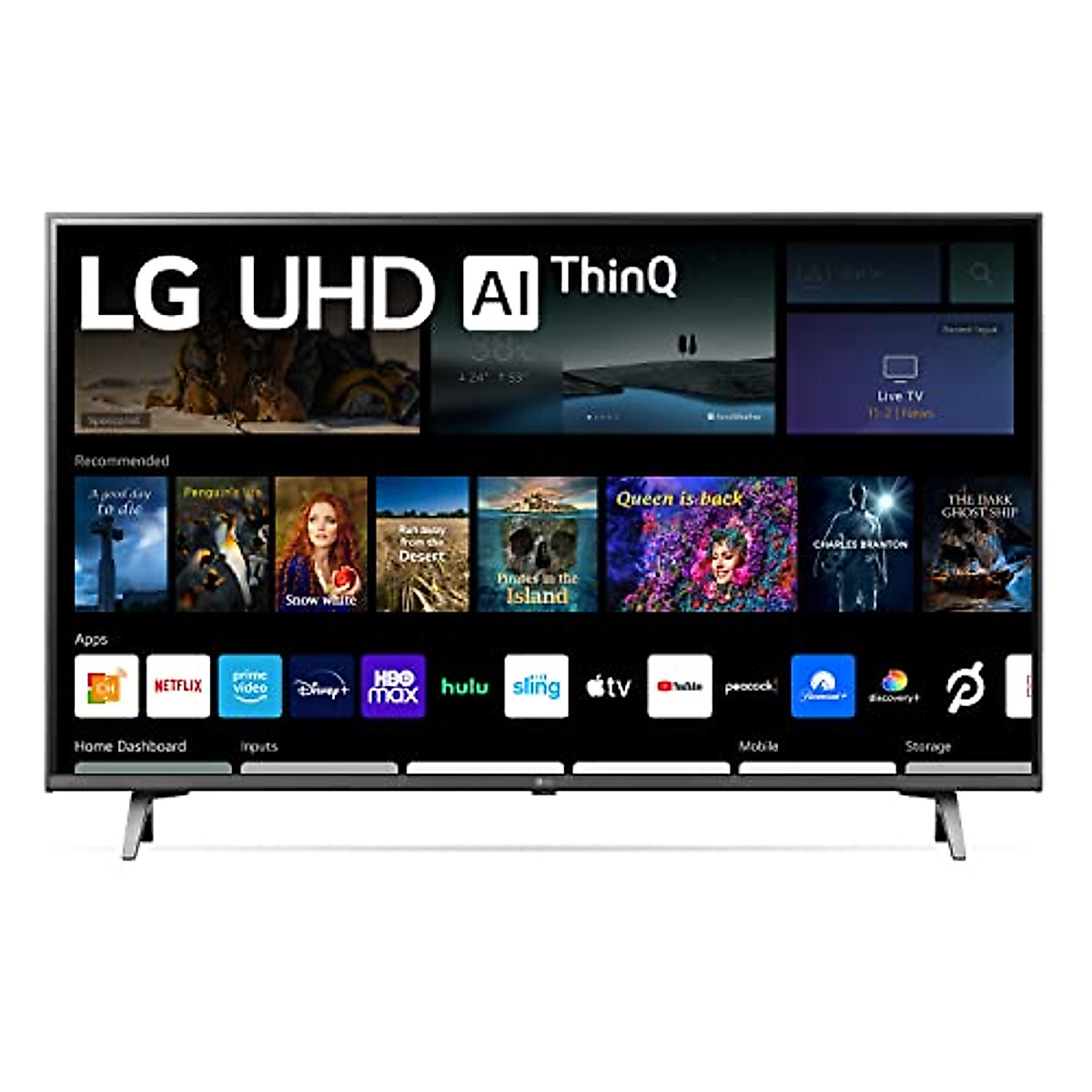LG 43-Inch Class UQ9000 Series Alexa Built-in 4K Smart TV (3840 x 2160), 60Hz Refresh Rate, AI-Powered 4K, Cloud Gaming (43UQ9000PUD, 2022) (Renewed)