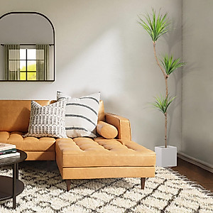 LYERSE 7ft Artificial Dracaena Tree in Plastic Nursery Pot - Tall Faux Ficus Lyrate Tropical Plants Fake Silk Tree - Artificial Trees for Office House Living Room Home Decor Indoor/Outdoor…