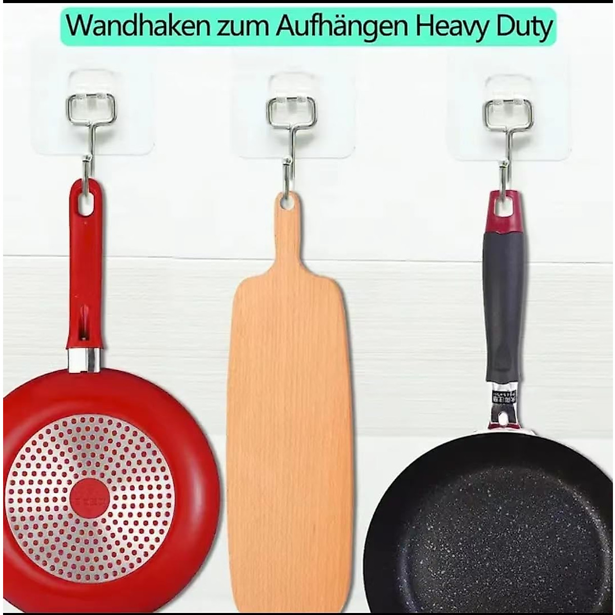 Generic Ultra Strong 50lb (Max) Transparent Self-Adhesive Hooks - Heavy-Duty Wall Hooks for Kitchen, Bathroom, Ceiling, and More - The Ultimate Organizational Solution (Pack of 10), ZJH-G-BST008