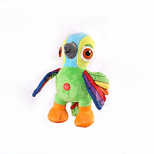 LA GRANJA DE ZENÓN Lorito Pepe Musical Stuffed Animal 8-Inch Soft and Huggable Plush Toy with Music, Beloved El Reino Infantil Character