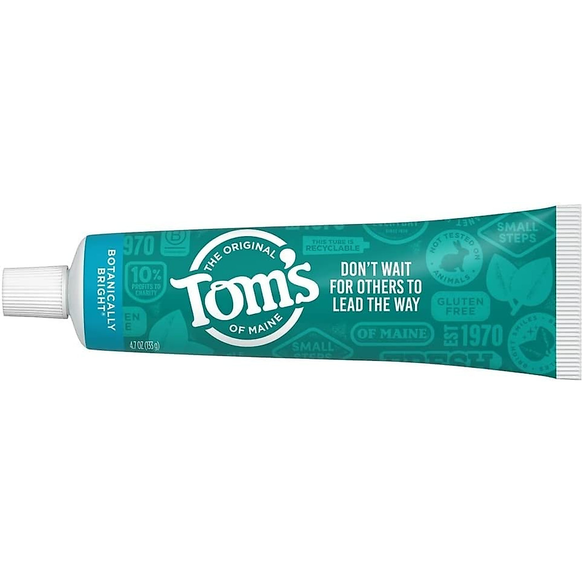 Tom's Of Maine Botanically Bright Whitening Toothpaste Peppermint 4.7 Oz (pack of 6)