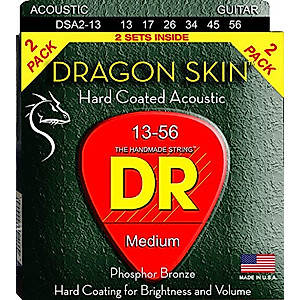 DR Strings DRAGON SKIN Acoustic Guitar Strings (DSA-2/13)