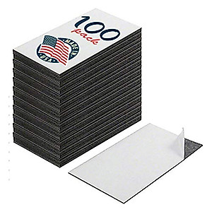 Self Adhesive Business Card Magnets 100 Pack, Peel and Stick, Value Pack of 100 | Great Promotional Product | for Business Students, Professionals, Adults