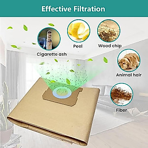 12 Pack DXVA19-4104 Disposable Filter Bags for DEWALT 5-6-8 Gallon Wet/Dry Vacuum Replace Part # For DEWALT DXVA19-4104